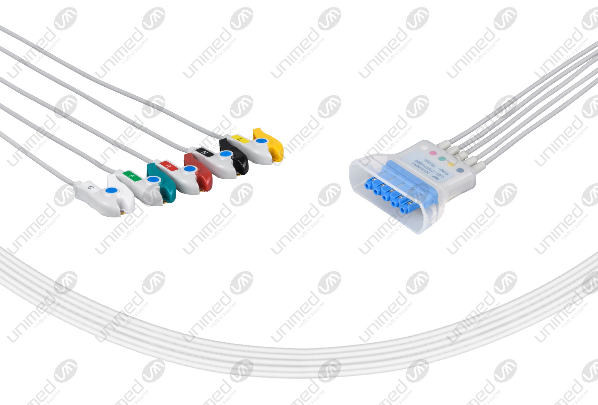 Philips Compatible ECG Telemetry cable - IEC - 5 Leads Grabber – Unimed ...