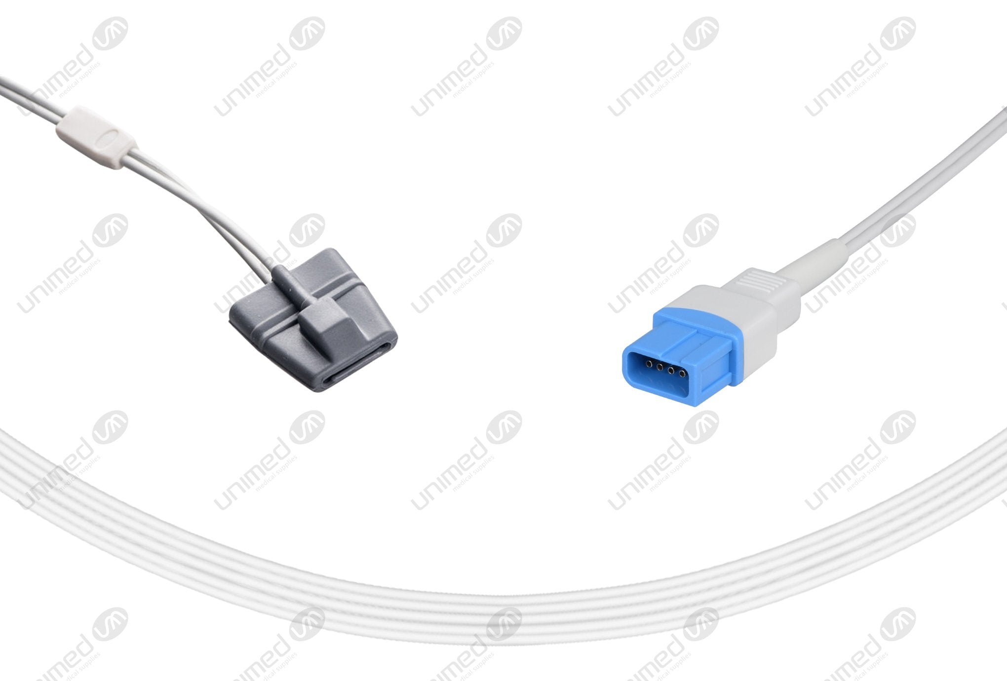 Spacelabs Compatible Reusable SpO2 Sensor 10ft - Rectangle 10-pin Conn ...