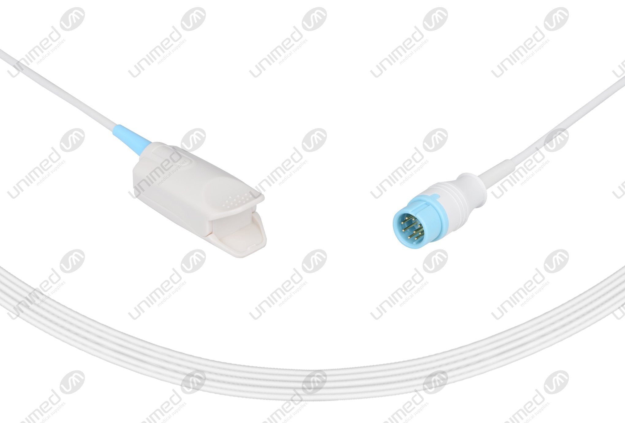 Biolight Compatible Reusable SpO2 Sensor 10ft - Round 9-pin Connector ...